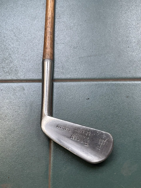 HICKORY GOLF CLUB Rare Robert Forgan Deluxe Flange Sole 3 Iron Large ...