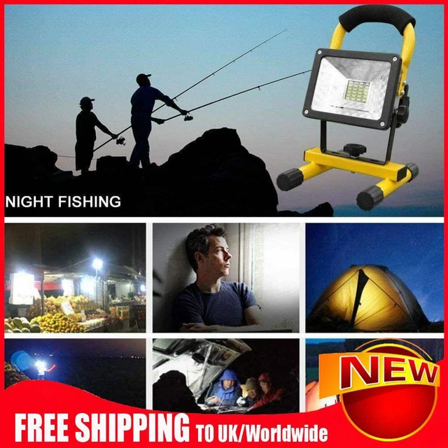 PORTABLE 30W REFLECTOR 24 LED Projector Rechargeable Work Flood Light ...
