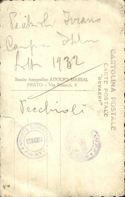 CARTOLINA CULTURISTA BOXE Societ ginnastica Prato 1932 Pecchioli EUR 26 ...