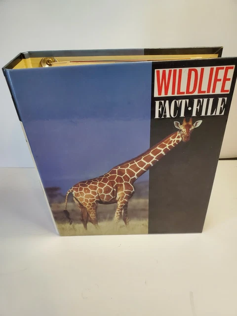 VINTAGE 90S WILDLIFE Fact-File Cards and Binder 100+ Animals Ecosystem ...