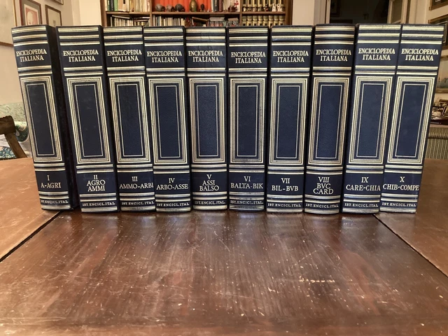 ENCICLOPEDIA ITALIANA TRECCANI ED. 1949 Completa 35 Volumi + Indice ...