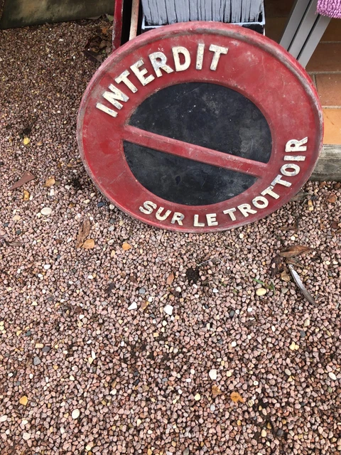 PLAQUE EMAILLEE PANNEAU De Signalisation Stationnement Interdit Sur Le ...