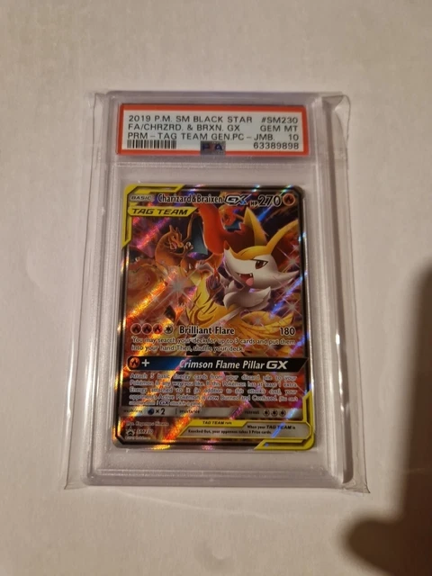 PSA 10 CHARIZARD & Braixen GX FA Promo SM230 Tag Team Premium Collection Pokémon EUR 46,44 ...
