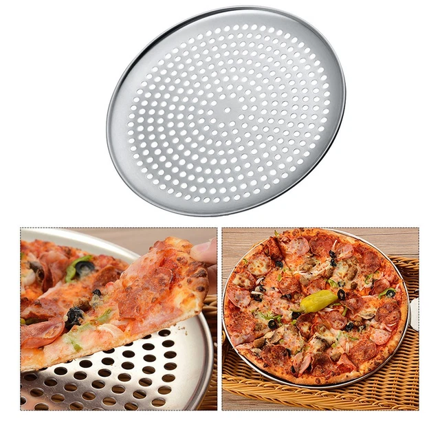 PIZZA DISH OVEN Pizza Baking Sheet Perforated Pizza Pan Pie Baking Tray ...