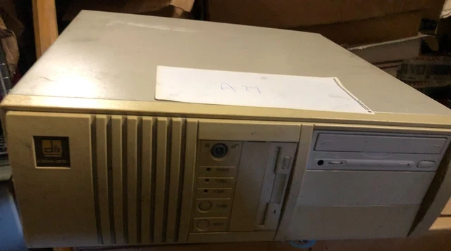 VINTAGE RETRO PC Case Beige Computer Case AT Desktop Used 386 dtk keen ...