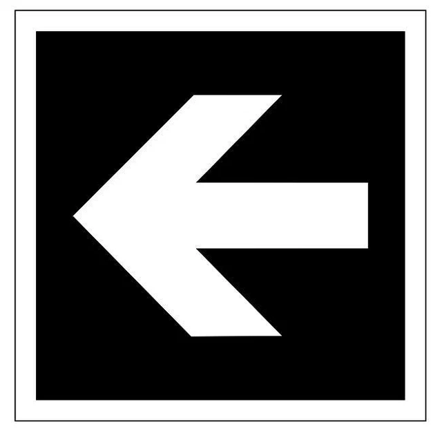 ARROW TO SHOW Proper Direction Sign Plaque in 30 Colours 7 Sizes ...