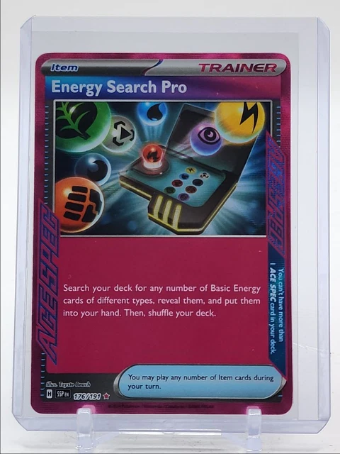 ENERGY SEARCH PRO 2024 Pokemon Surging Sparks Ace Spec Rare 176/191 ...