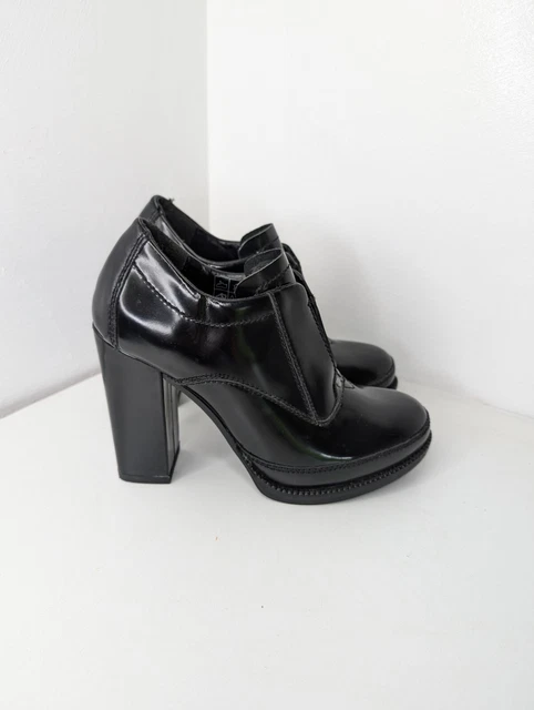 G-STAR RAW SHOES High Heel Black Leather Ankle Shoes Size UK 5 Women's ...