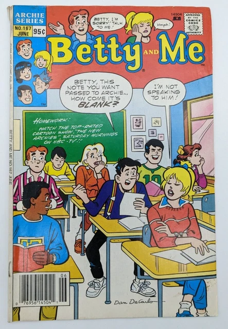 BETTY AND ME #167 (1966 Archie Comic Series) 1988 Canadian Price ...