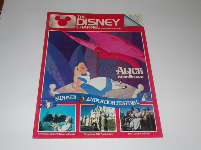 THE DISNEY CHANNEL Magazine - July 1985 - Alice In Wonderland Cover £7. ...