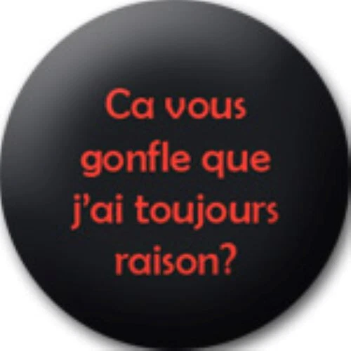 BADGE DIAM 3 Cm Avec Epinglette --- J'ai Toujours Raison --- Neuf EUR 1 ...