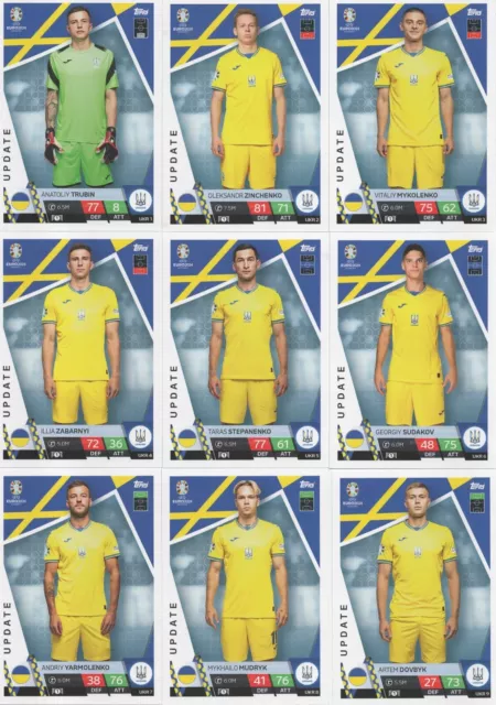 TOPPS MATCH ATTAX UEFA EURO 2024 Qualificazioni spareggi 9x Ucraina ... TOPPS MATCH ATTAX UEFA EURO 2024 Qualificazioni spareggi 9x Ucraina ...