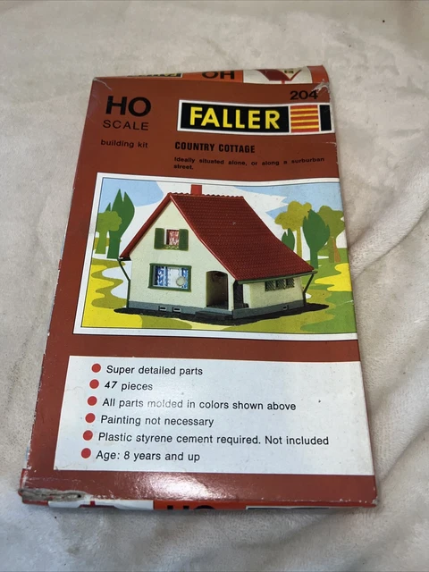 VINTAGE HO FALLER Scale Model Train Railroad Country Cottage Building ...