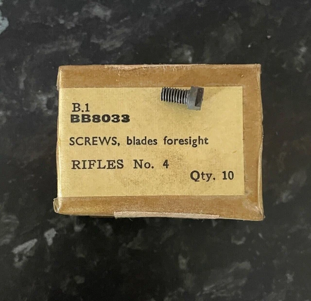 ORIGINAL SEALED BOX Of 10 Lee Enfield No4 Foresight Front Sight Screws ...