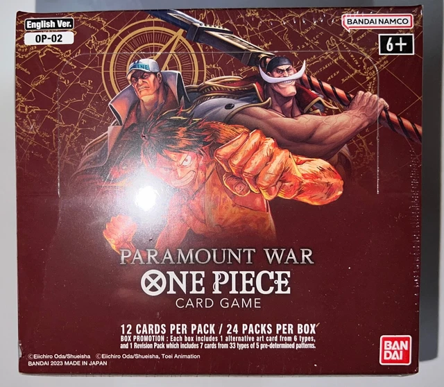 BANDAI ONE PIECE TCG Paramount War Booster Box - 24 packs EUR 175,15 - PicClick FR