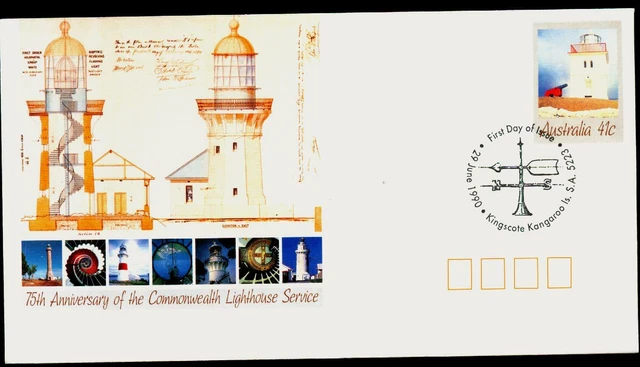 AUSTRALIA PRE-STAMPED ENVELOPE PSE FDC - 1990 Commonwealth Lighthouse ...