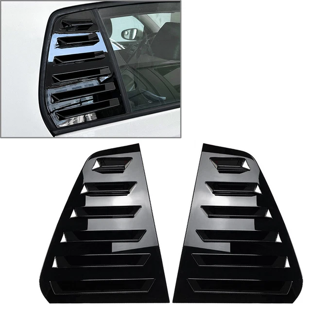 BLACK REAR WINDOW Side Vent Shutter Louver Cover Trim For VW Golf 6 MK6 ...