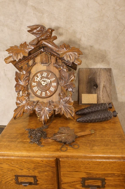 1950'S BLACK FOREST Wooden Japan Movement Cuckoo Clock Nice! £70.50 ...