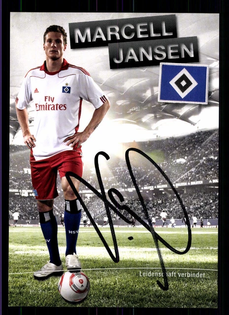 MARCELL JANSEN AUTOGRAMMKARTE Hamburger SV 2010-11 Original Signiert ...
