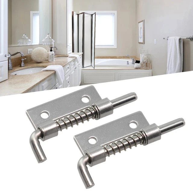 2X SPRING LOADED Latch Pin Stainless Steel Door Bolt Latch - 50mm £4.79 ...
