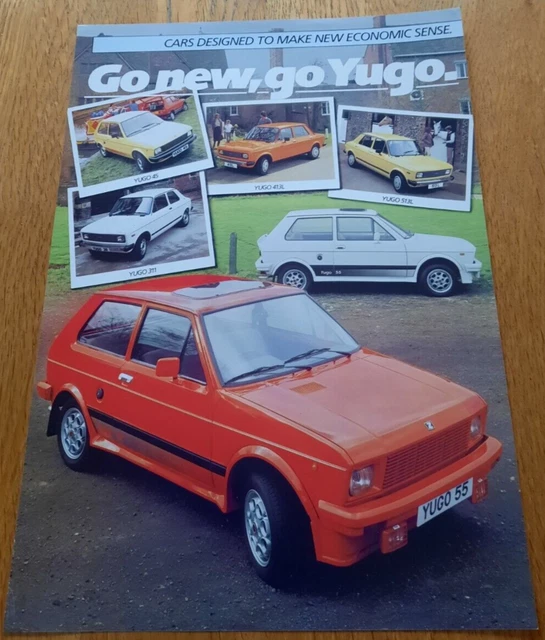 ZASTAVA YUGO CAR sales brochure from the UK. Rare catalogue / leaflet ...
