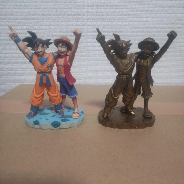 ANIME SET MISTO Figura Dragon Ball One Piece Collaborazione Goku Luffy ...