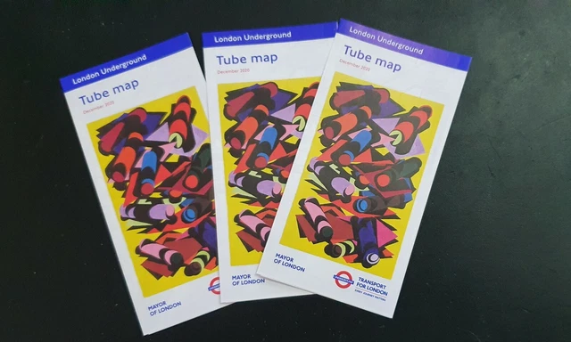 3X TFL LONDON Underground Tube Map December 2020 pocket size Helter ...