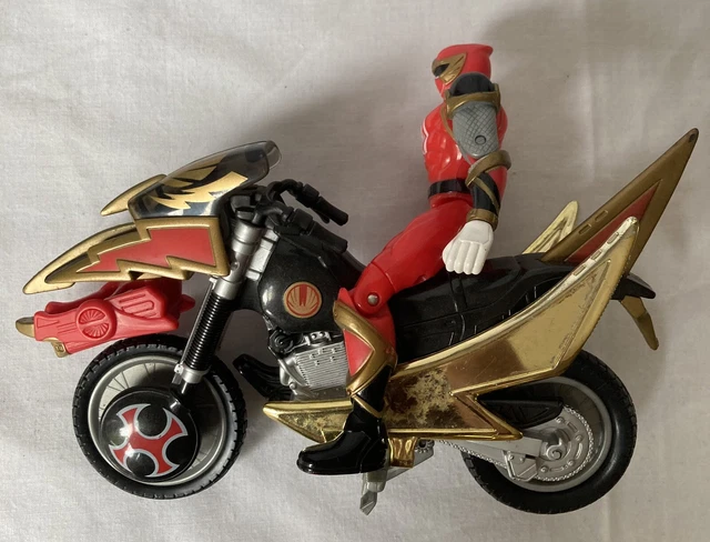 POWER RANGERS NINJA storm red wind tsunami cycle/bike + ranger + weapon ...