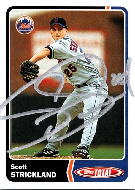 CARTE DE BASEBALL dédicacée Scott Strickland (Mets de New York) 2003 ...