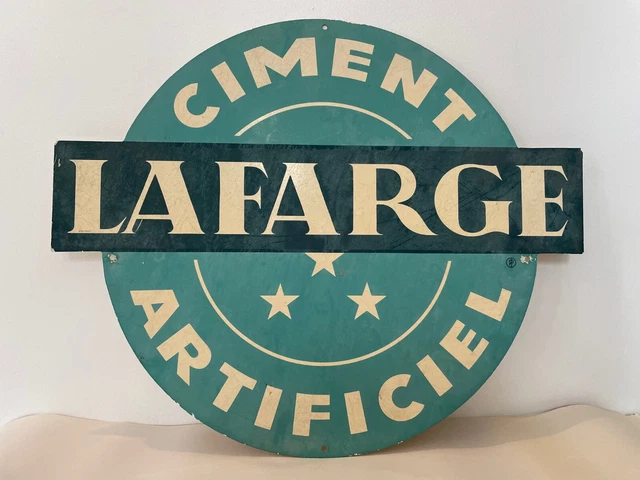 PLAQUE PUBLICITAIRE LAFARGE Ciment Artificiel panneau pub marque ...