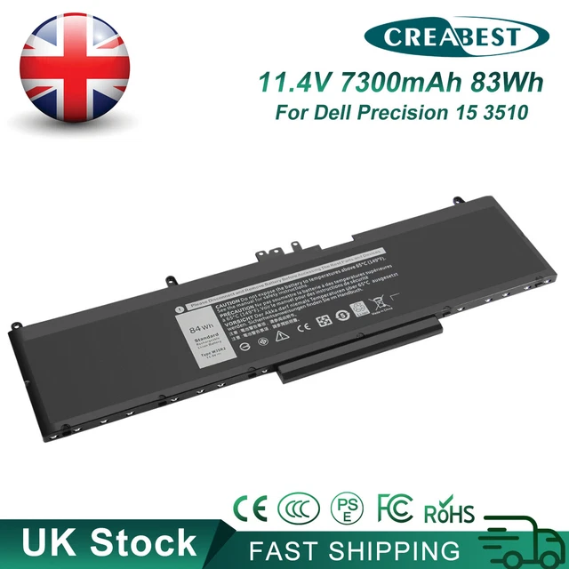 11,4V WJ5R2 4F5YV Battery For DELL Latitude 5570 E5570 Precision 3510 ...