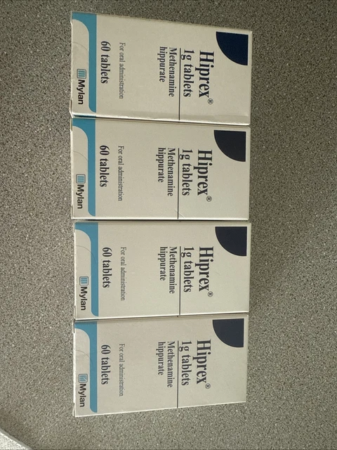 HIPREX URINARY TRACT Antibacterial Tablets, 60-Pack, Methanamine ...