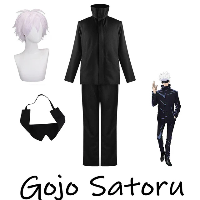GOJO SATORU COSPLAY Kostüm Anime Jujutsu Kaisen Perücken Party Show Set ...