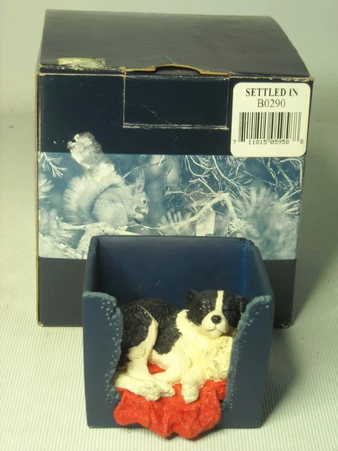BORDER FINE ARTS SETTLED IN Figurine BO290 Border Collie in BFA Box Ray ...