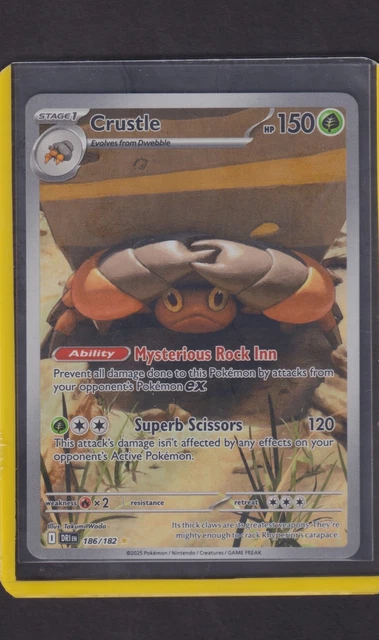 2025 POKEMON SV Destined Rivals - Dri En #186/182 Crustle Illustration ...