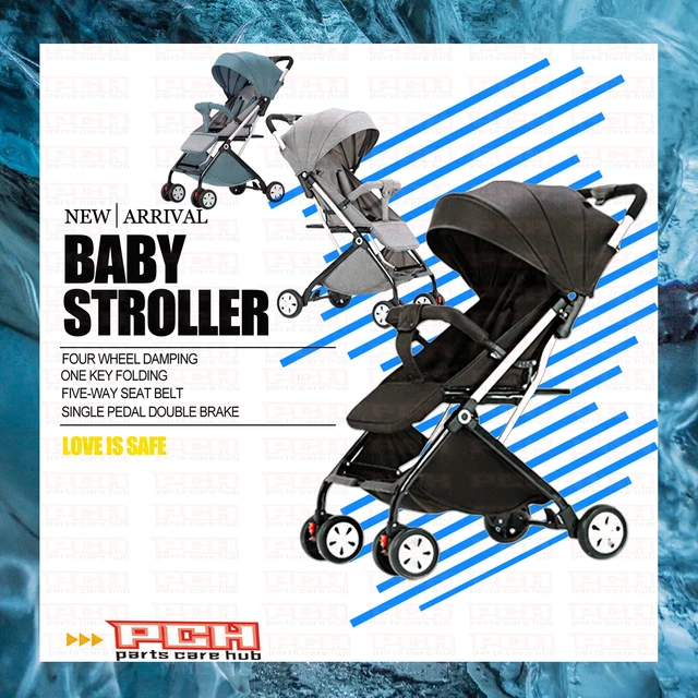 BABY STROLLER LIGHTWEIGHT Compact Foldable Travel Pram Multicolor $100. ...