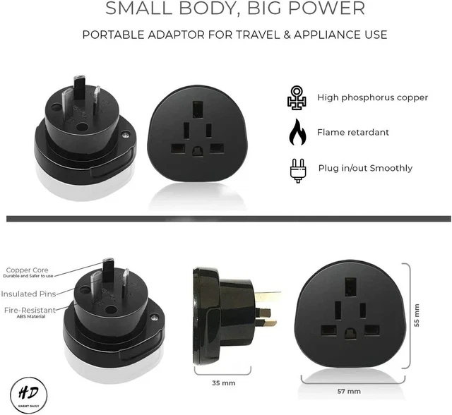 SAA RCM UNIVERSAL Australia Travel Power Plug Adapter Converter US/USA ...