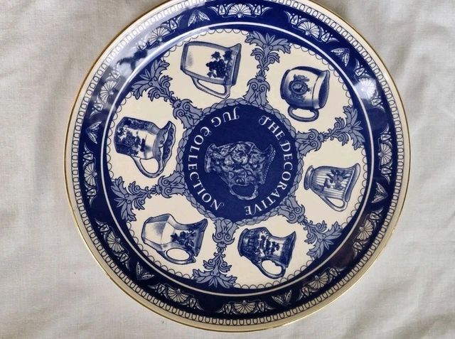 MASONS IRONSTONE DECORATIVE Jug Collection Plate Blue & White Vintage £ ...