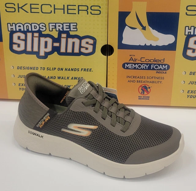 SKECHERS MENS SLIP-INS Go Walk Flex Hands Up Brown 14 £75.92 - PicClick UK