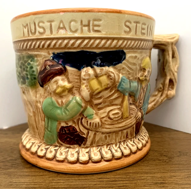 MUSTACHE STEIN MUG Cup Vintage Made In Japan £9.66 - PicClick UK
