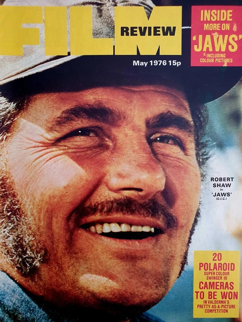 FILM REVIEW MAY 1976 - Jaws Centre Page Poster, Robert Shaw, Diana Ross ...