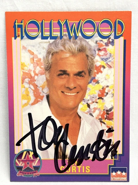 TONY CURTIS AMERICAN Actor Hollywood Starline Trading Card Signed 1991 ...