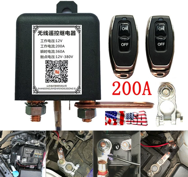 WIRELESS DUAL REMOTE Control Car Battery Disconnect Power Master Switch ...