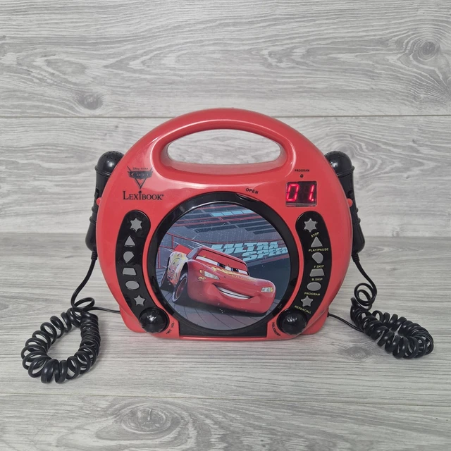 LEXIBOOK DISNEY CARS Lightning Mcqueen CD Player 2 Microphones Karaoke ...