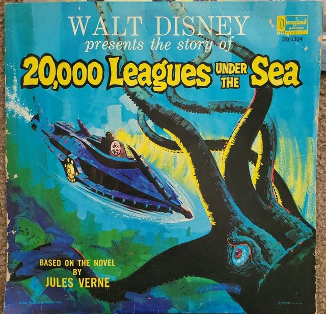 DISNEY-THE STORY OF 20,000 Leagues Under The Sea LP James Mason-Kirk ...