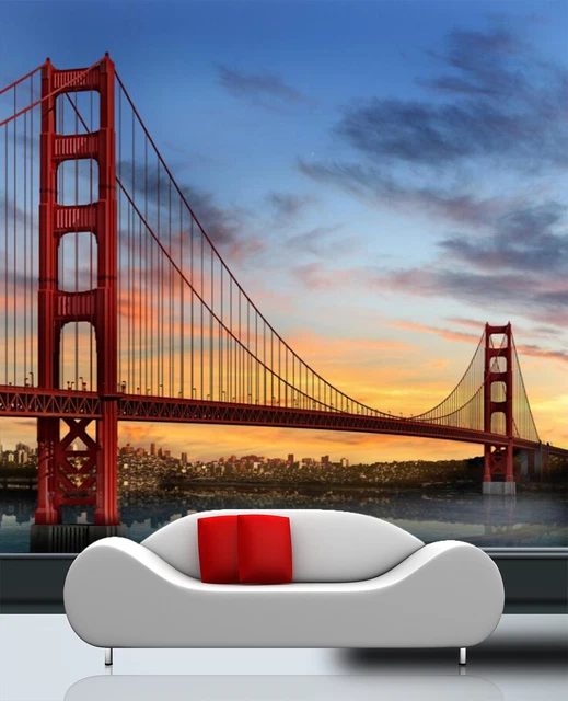 3D GOLDEN GATE Bridge 20531NA Wallpaper Wall Mural Removable Self ...