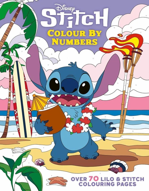 DISNEY STITCH COLOUR By Numbers: Over 70 Lilo & Stitch Colouring Pages ...