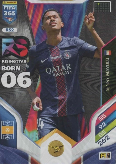 PANINI FIFA 365 2026 Rising Star RS 2 Senny Mayulu Paris Saint-Germain ...