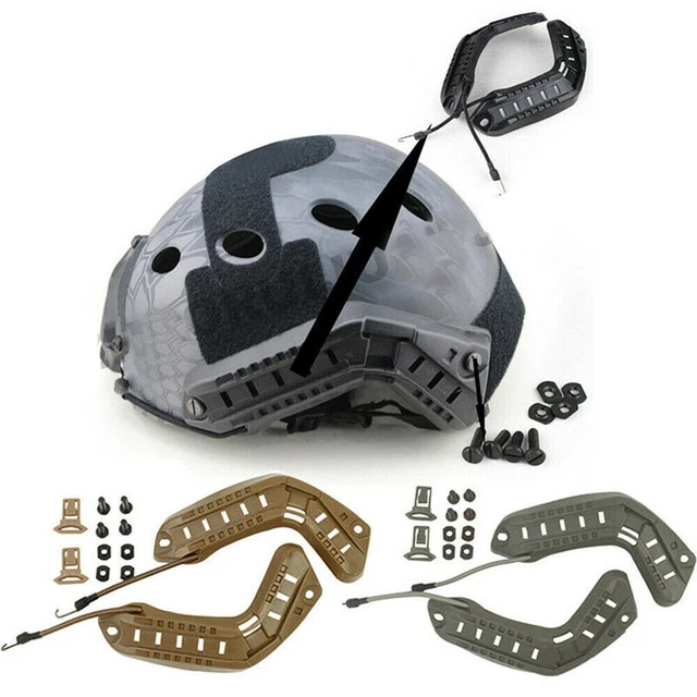 TACTICAL GUIDE RAIL System Military Hunting Combat Fast Helmet Side ...