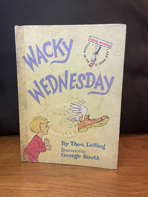VINTAGE 1974 DR. Seuss Wacky Wednesday Hardcover Book Club Edition $2. ...
